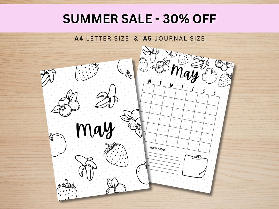 May Title Page May Calendar PRINTABLE Calendar Printable Title Page ...