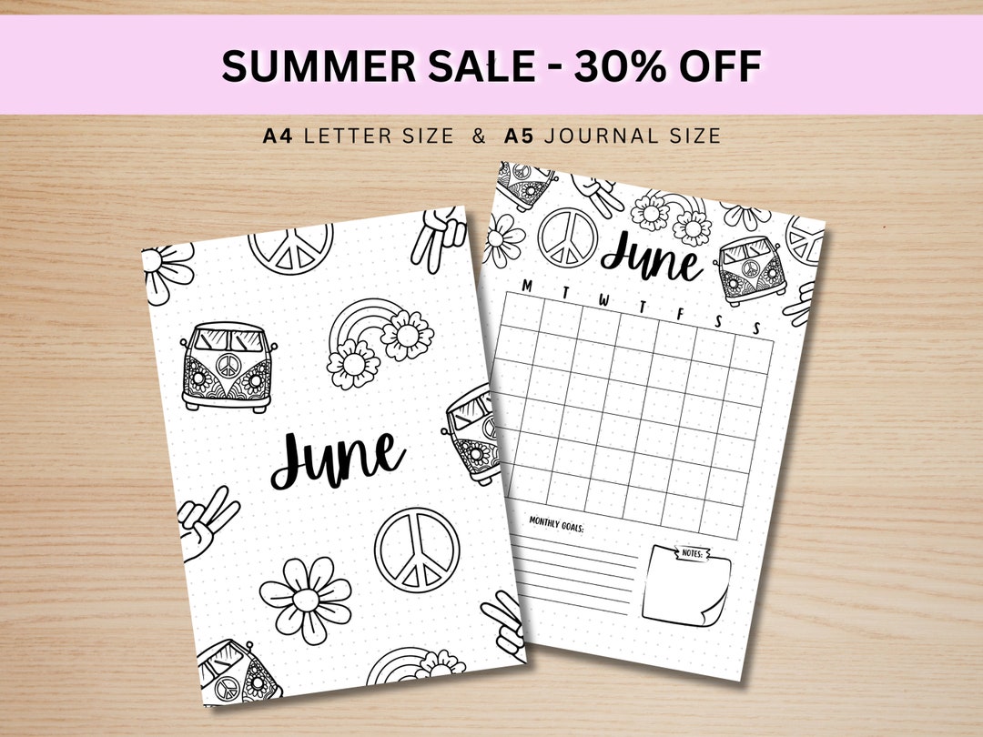 June Title Page June Calendar PRINTABLE Calendar Printable Title Page ...
