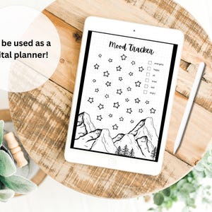 Star Mood Tracker - PRINTABLE Journal Page - Planner Page - Feelings ...