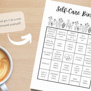 Self Care Bingo - PRINTABLE Journal Page - Planner Page - Weekly ...