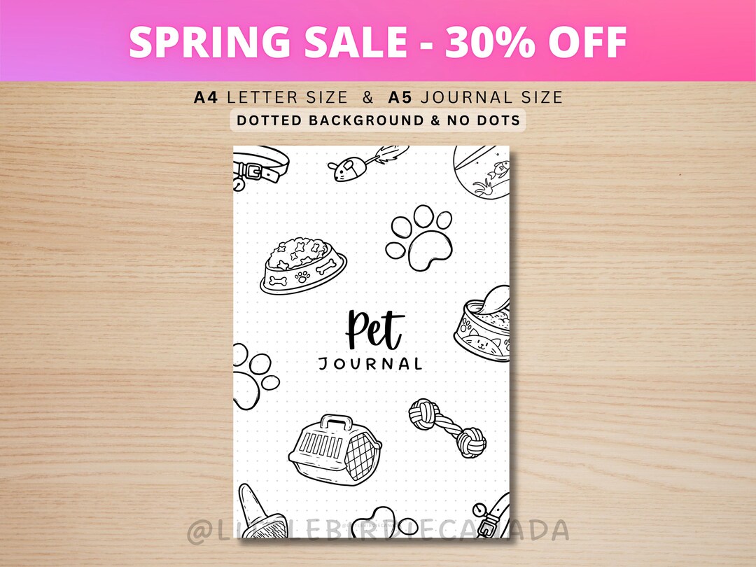Pet Journal Title Page - PRINTABLE Journal Page - Pet Journal Cover ...