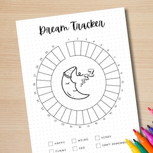 Dream Tracker - PRINTABLE Journal Page - Printable Planner Page - Dream ...