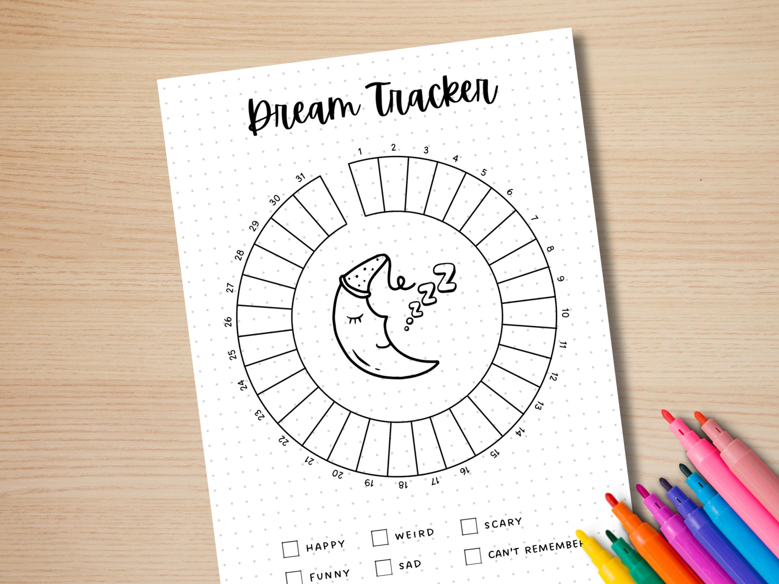 Dream Tracker - PRINTABLE Journal Page - Printable Planner Page - Dream ...