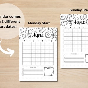June Title Page June Calendar PRINTABLE Calendar Printable Title Page ...