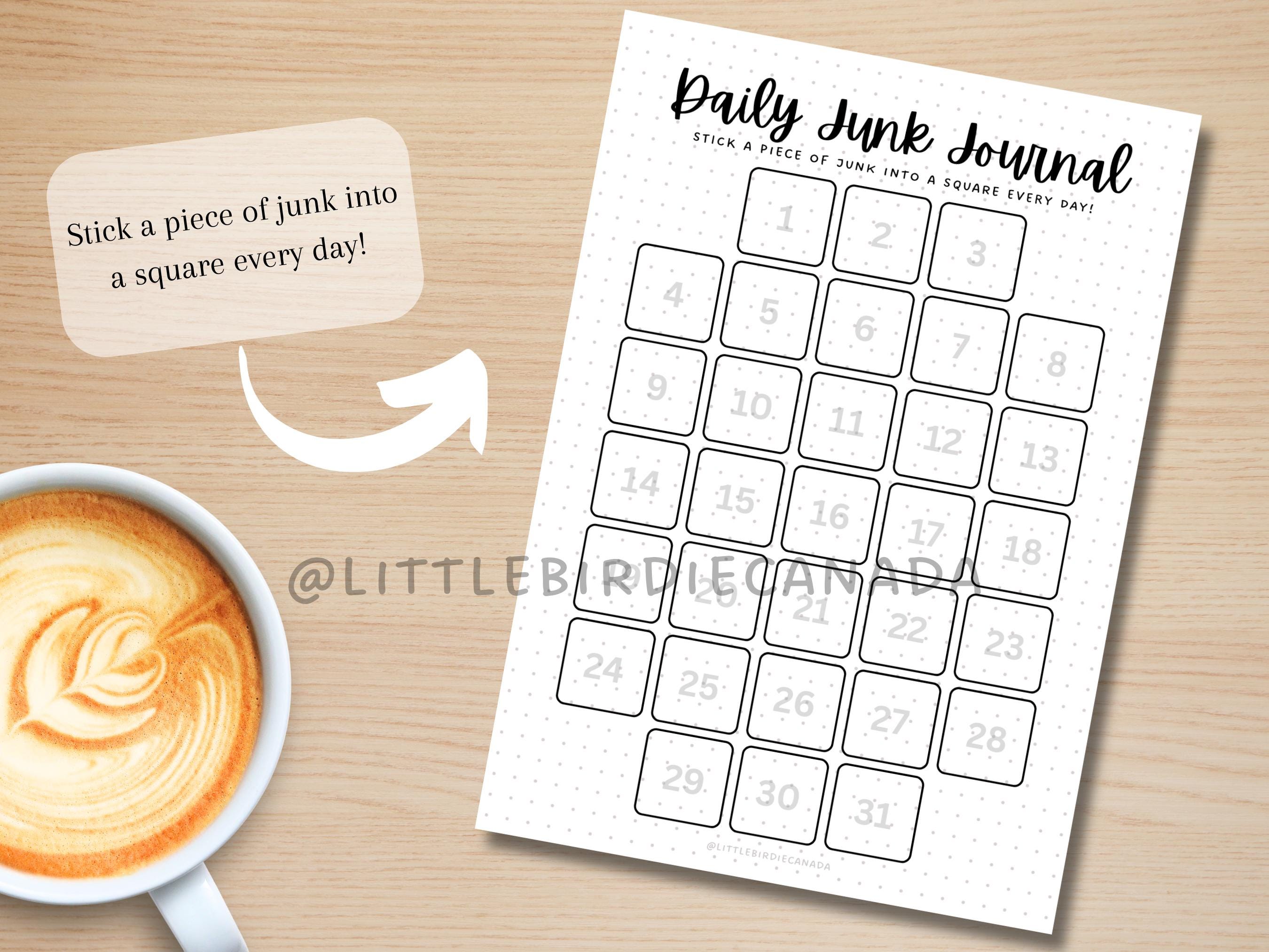 Daily Junk Journal - PRINTABLE Journal Page - Planner Page - Junk ...