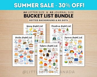 Seasonal Bucket List Printable Bundle | Holiday Planner | Winter ...