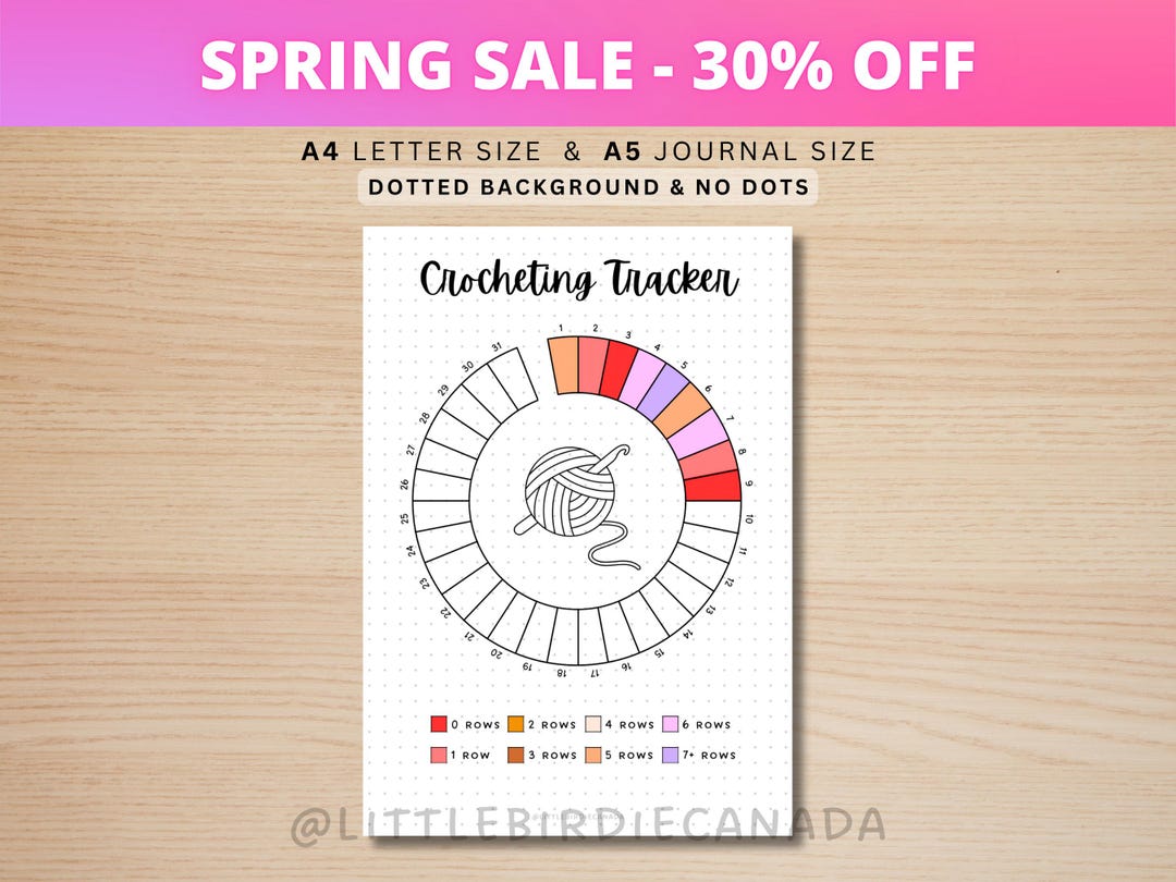 Crocheting Tracker - PRINTABLE Journal Page - Habit Tracker - Track ...