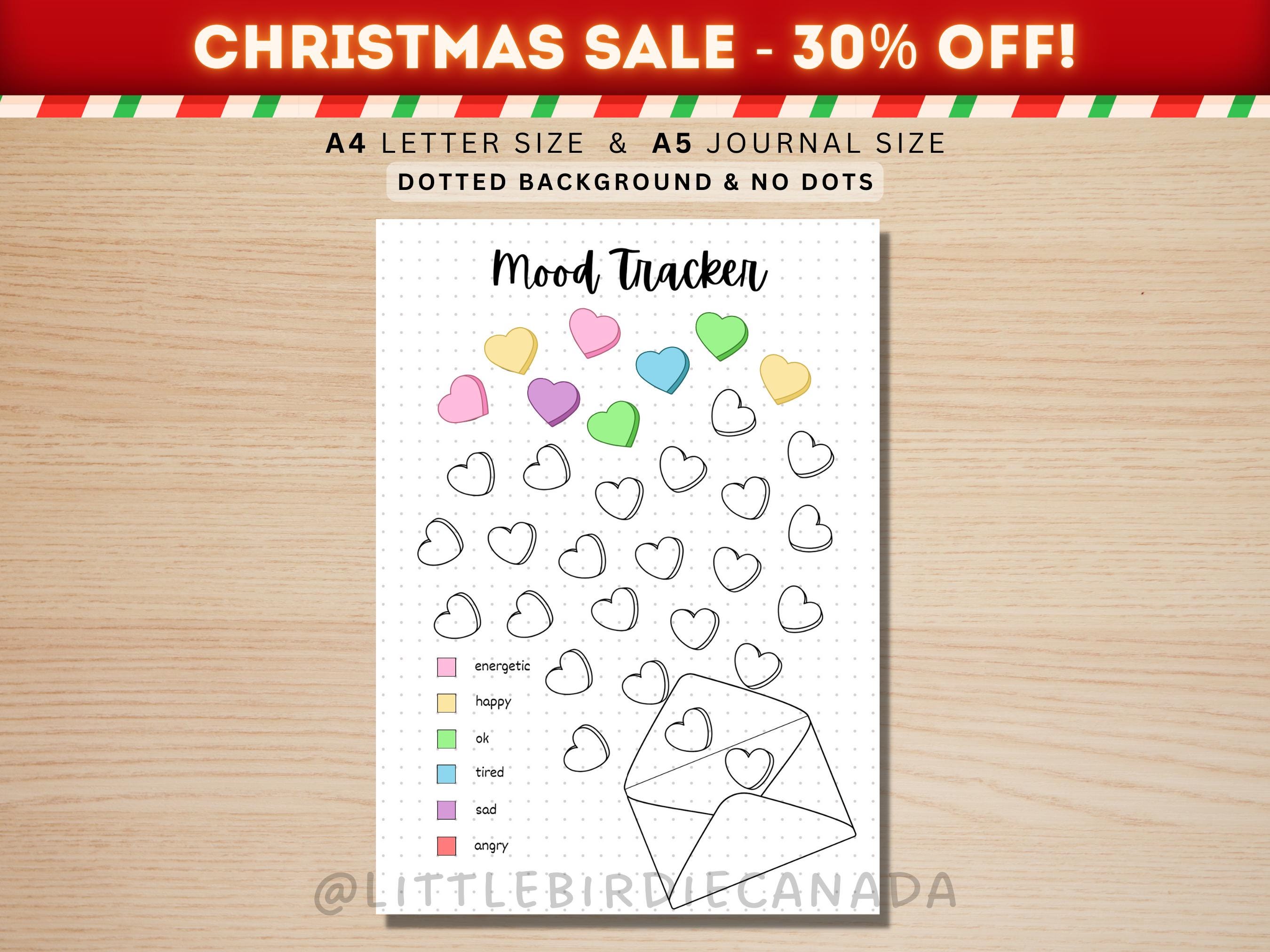 Heart Mood Tracker - PRINTABLE Journal Page - Planner Page - Feelings ...