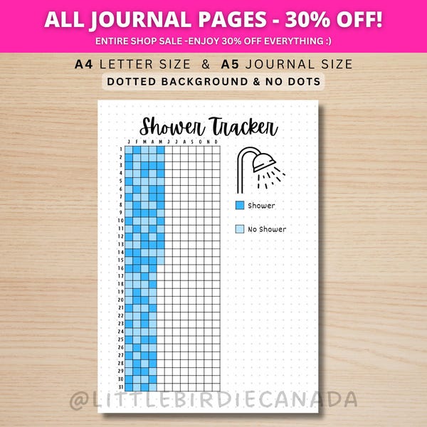 Hygiene Tracker Sheets - Etsy