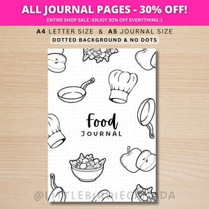 Food Journal Title Page - PRINTABLE Journal Page - Food Planner Page ...