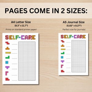 Self-care Tracker - PRINTABLE Journal Page - Planner Page - Habit ...