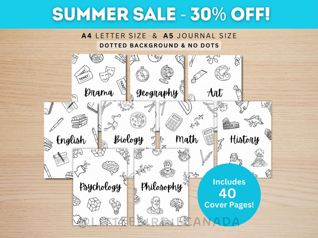 Subject Cover Pages - PRINTABLE Cover Page - Subject Binder Cover Page ...