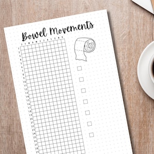 Bowel Movement Tracker - PRINTABLE Journal Page - Planner Page - Poop ...