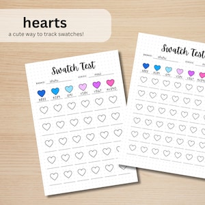 Swatch Test PRINTABLE Journal Page Planner Page Color Test Colour Test ...