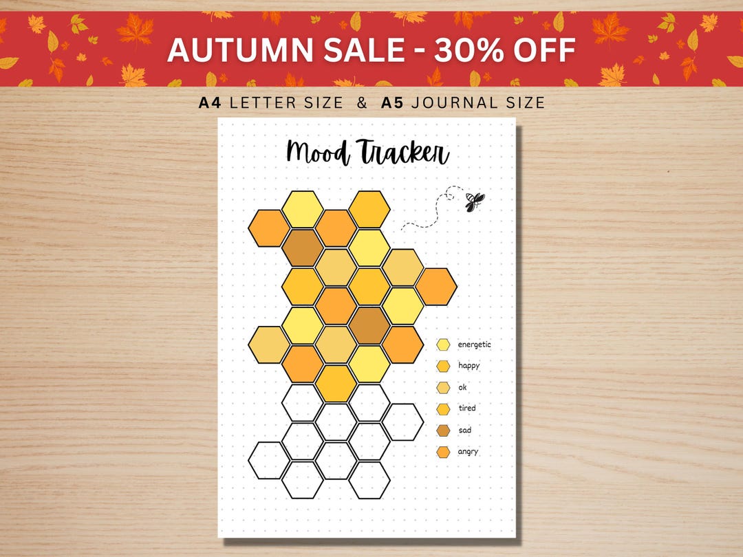 Buy Honeycomb Mood Tracker PRINTABLE Journal Page Planner Page Feelings ...