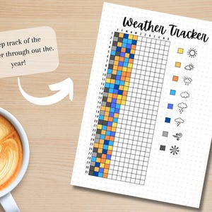 Weather Tracker - PRINTABLE Journal Page - Planner Page - Yearly ...