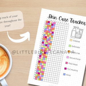 Skin Care Tracker - PRINTABLE Journal Page - Beauty Routine - Skincare ...