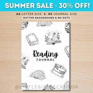 Reading Journal Cover Page - PRINTABLE Journal Page - Book Journal ...