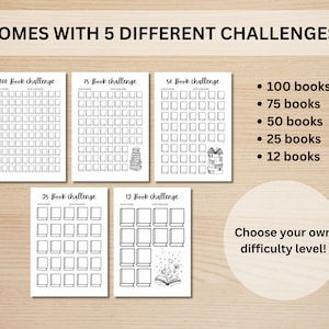 Reading Challenge Bundle - PRINTABLE Journal Page - Reading Tracker ...