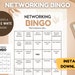 Networking Bingo Game Workplace Bingo Work Bingo Icebreaker Game Office ...