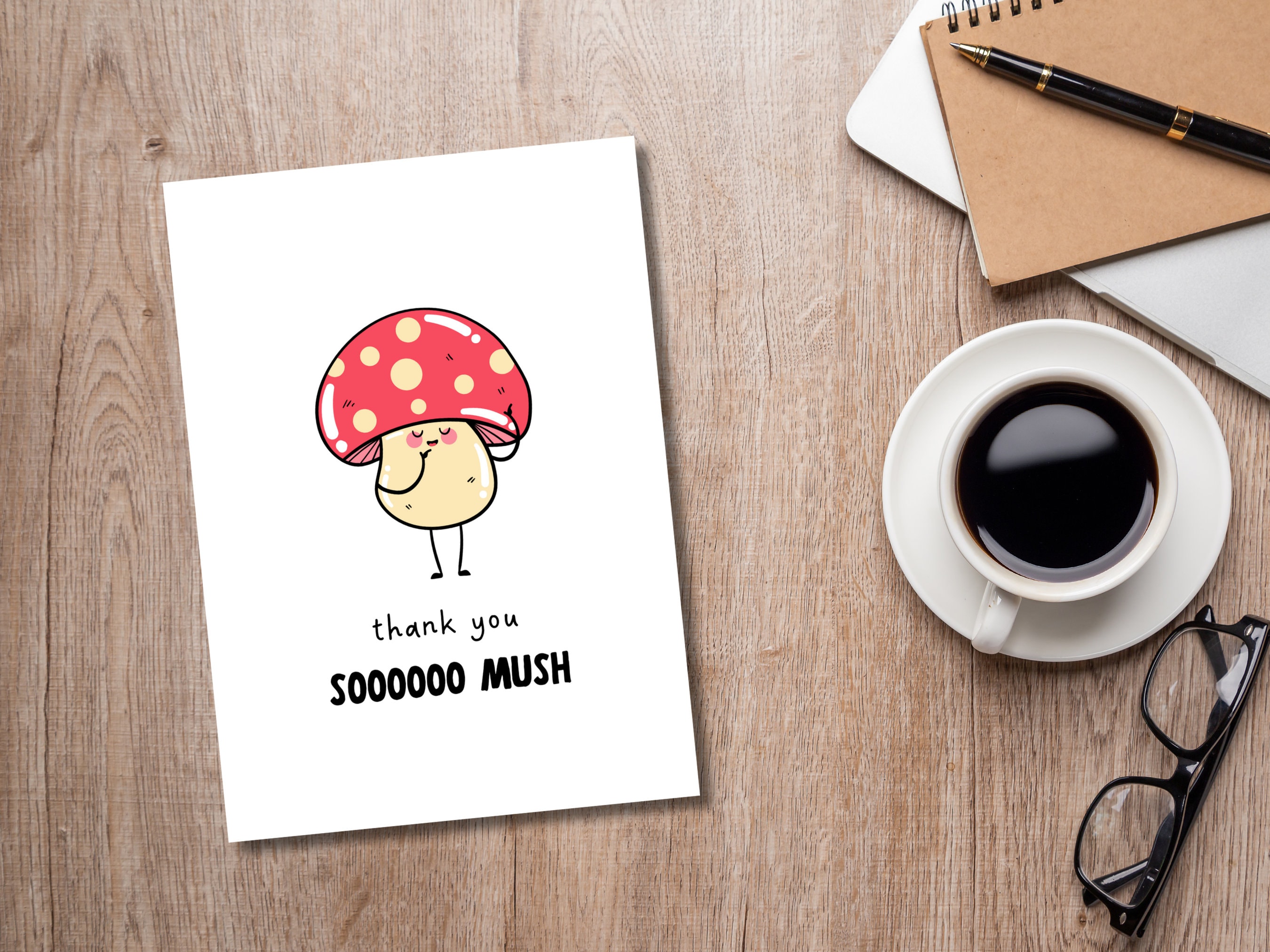 PRINTABLE Funny Thank You Card Card - Thank You so Mush Card - Pun ...