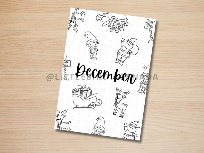 December Title Page and Calendar - PRINTABLE Calendar - North Pole ...