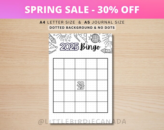 2025 DIY Bingo Card - Etsy UK