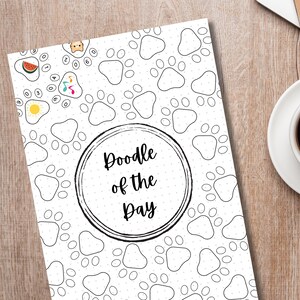 Paw Print Doodle of the Day - PRINTABLE Journal Page - Planner Page ...