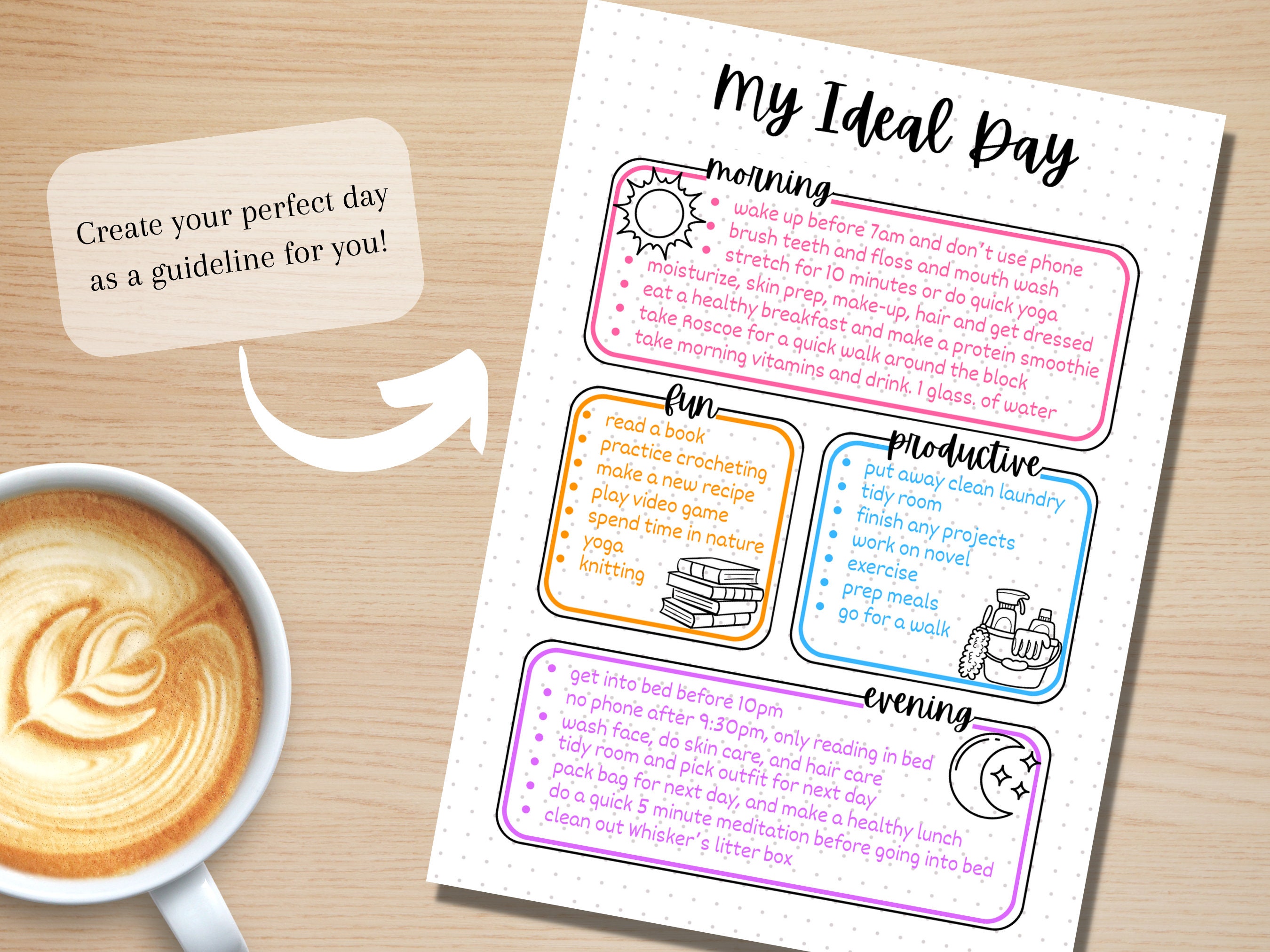 Routine Tracker - PRINTABLE Journal Page - Planner Page Template ...