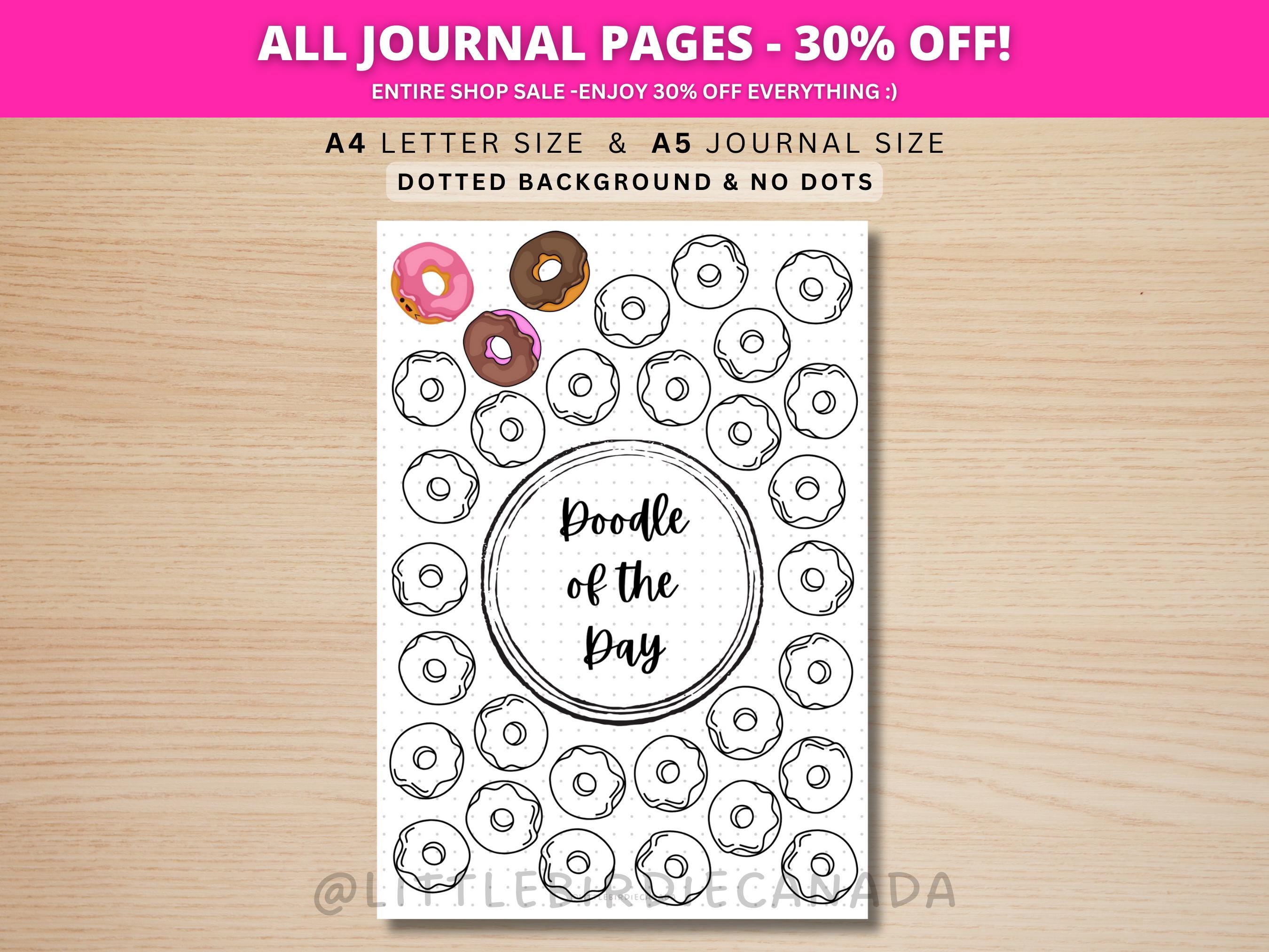 Donut Doodle of the Day - PRINTABLE Journal Page - Planner Page ...