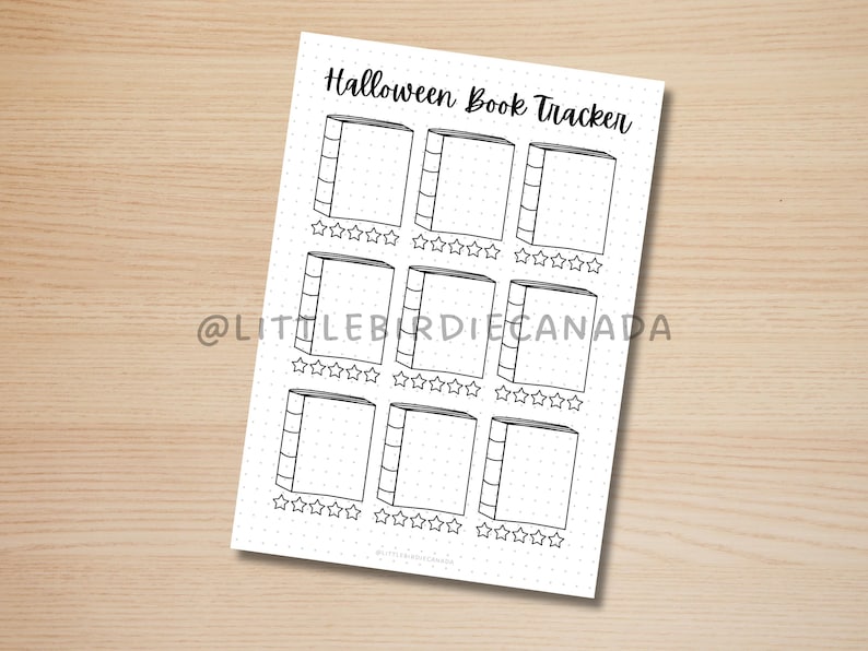 Halloween to Be Read - TBR List - PRINTABLE Journal Page - Book Tracker ...