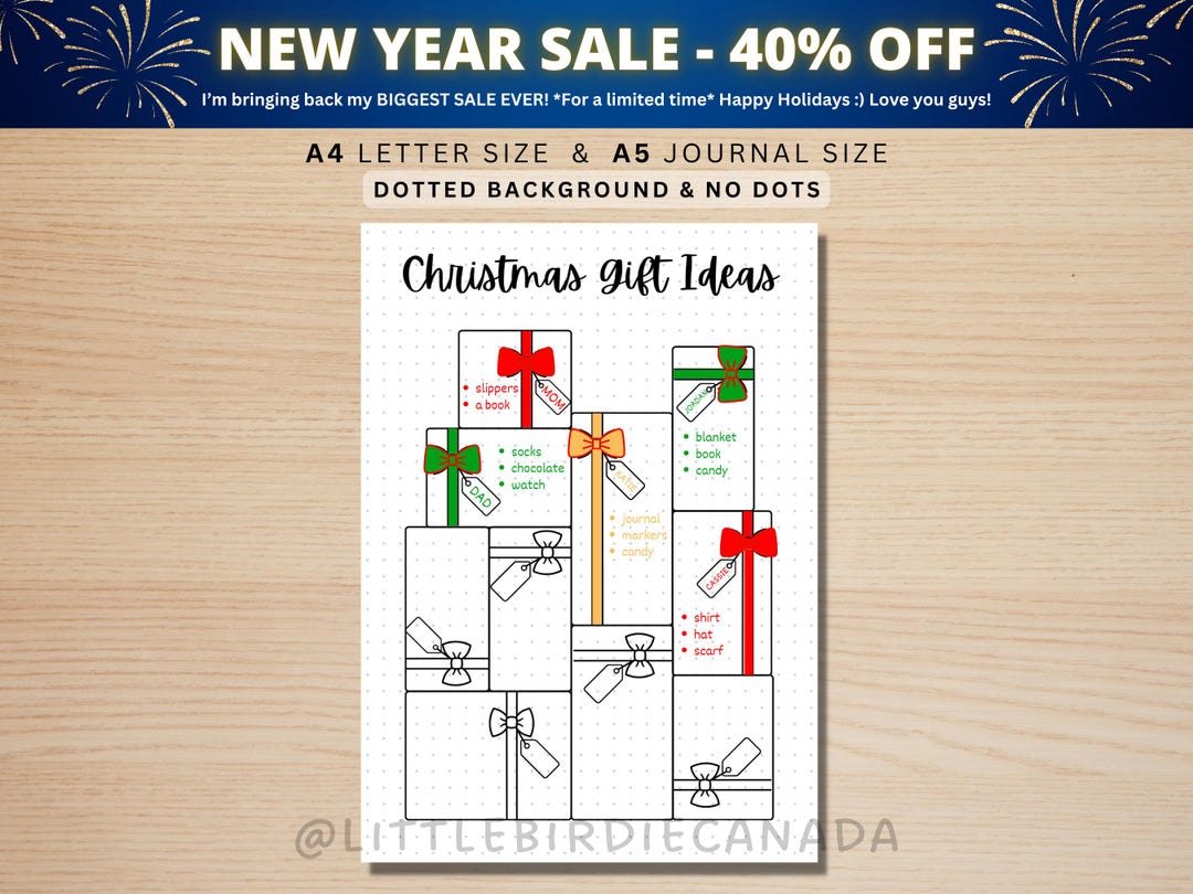 Christmas Gift List Christmas Journal Page Printable Journal Page ...