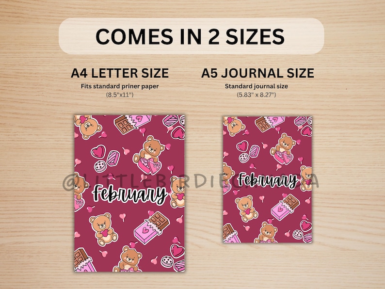 February Journal Bundle - Teddy Bear - PRINTABLE Journal Pages - PRE ...