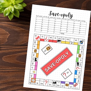 Saveopoly Savings Challenge PRINTABLE Journal Page Printable Savings ...