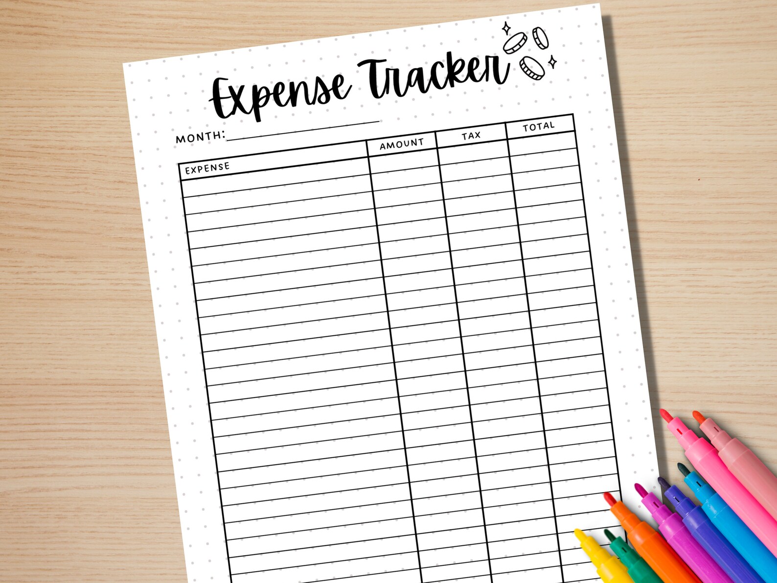 Expense Tracker - PRINTABLE Journal Page - Planner Page - Spending ...