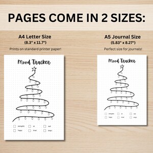 Christmas Tree Mood Tracker - PRINTABLE Journal Page - Planner Page ...