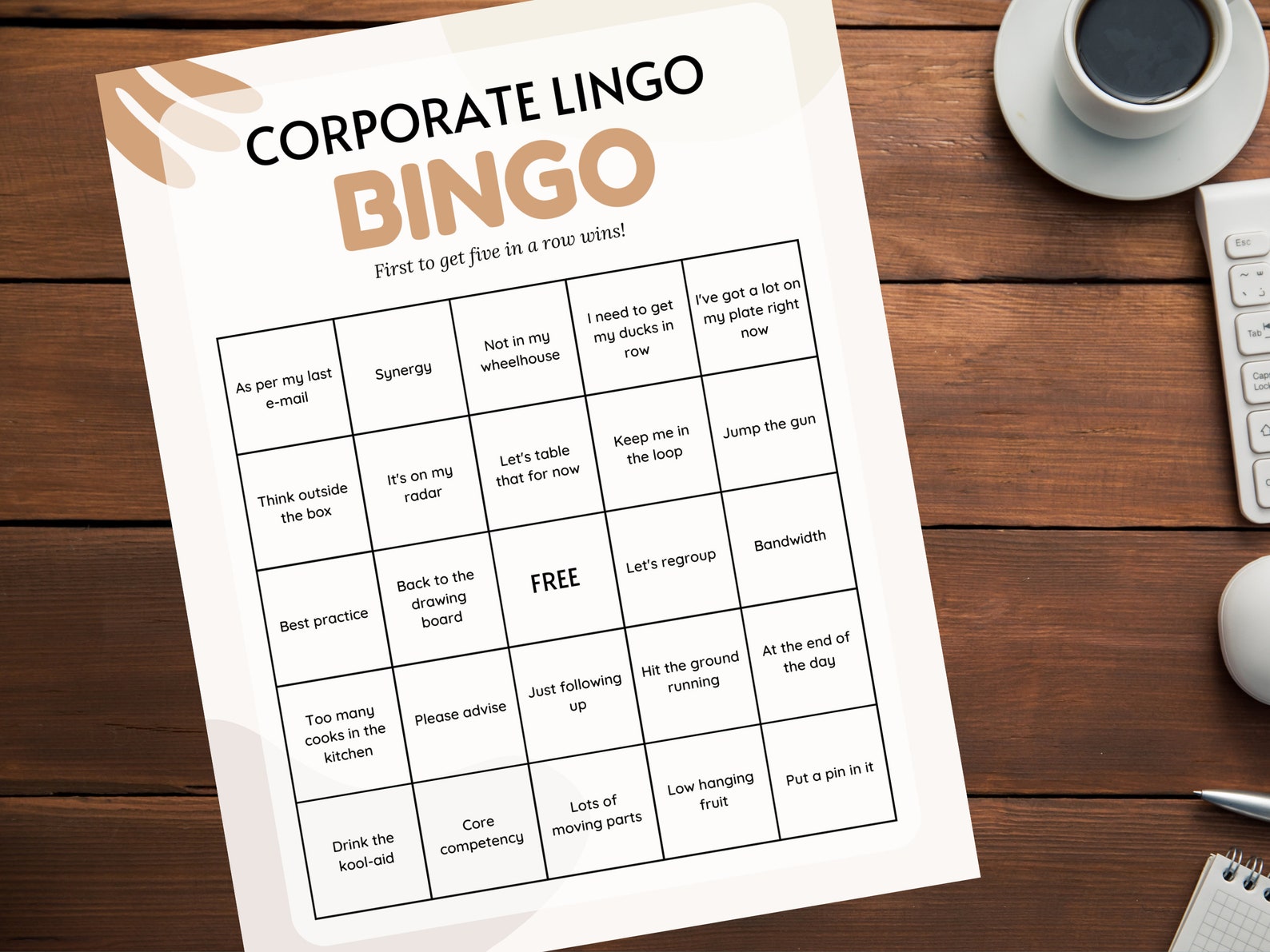 Corporate Lingo Bingo Work Bingo Networking Bingo Workplace Bingo Work ...