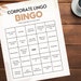 Corporate Lingo Bingo Work Bingo Networking Bingo Workplace Bingo Work ...