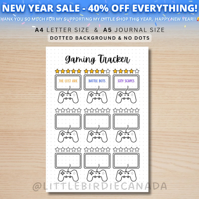 Game Log Journal - Etsy UK