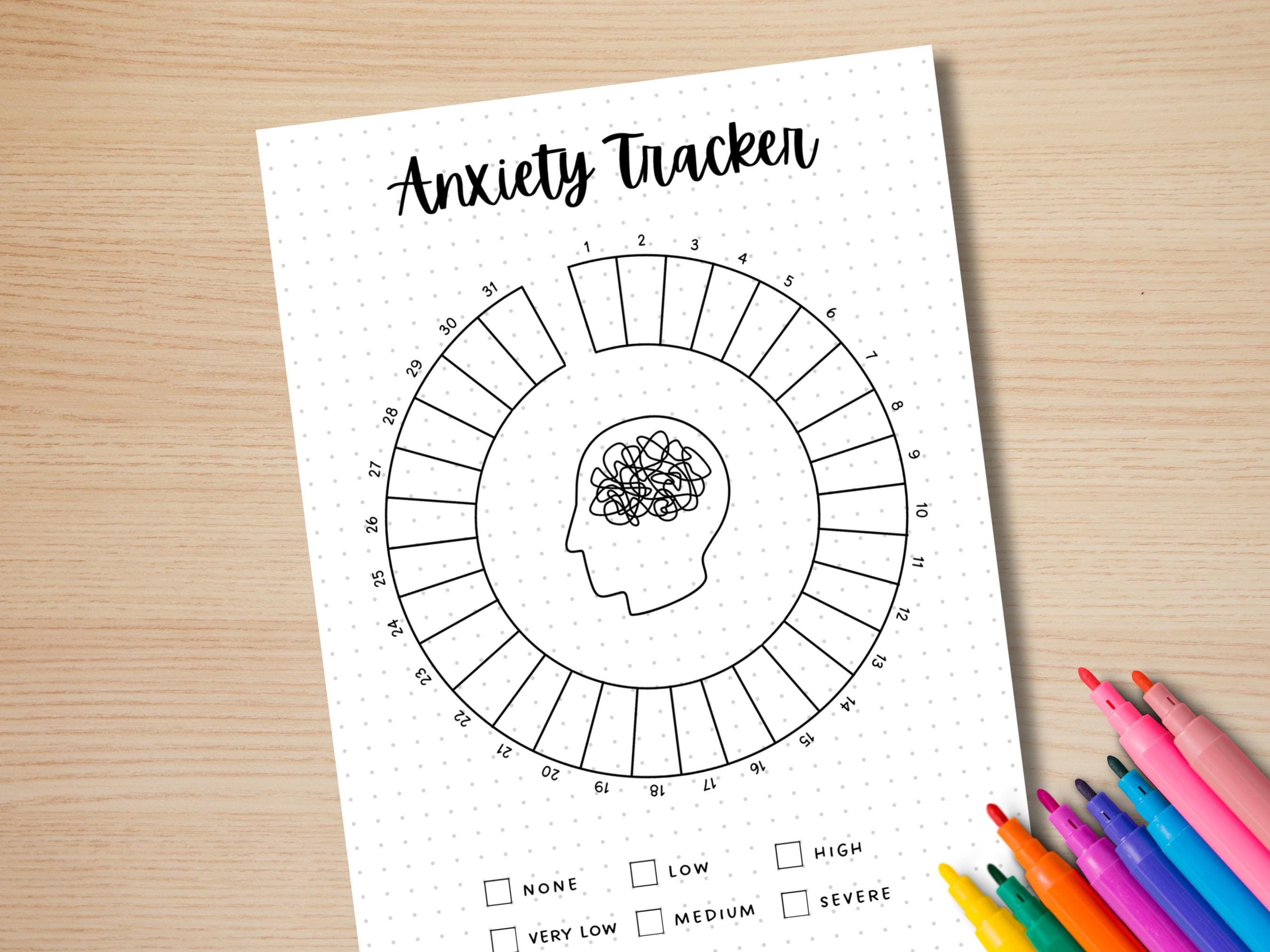 Anxiety Tracker - PRINTABLE Journal Page - Anxiety Log - Habit Tracker ...