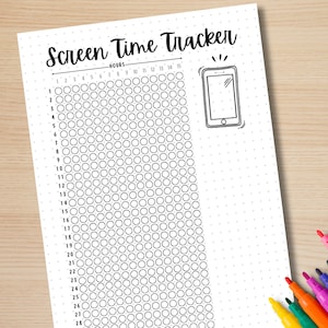 Screen Time Tracker Monthly - PRINTABLE Journal Page - Planner Page ...