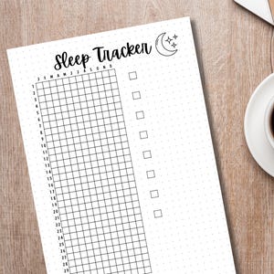 Sleep Tracker Yearly - PRINTABLE Journal Page - Planner Page - Track ...