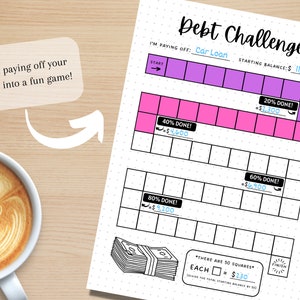 Debt Challenge - PRINTABLE Journal Page - Planner Page - Debt Tracker ...