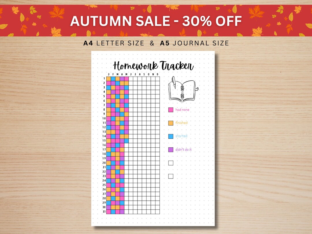 Homework Tracker PRINTABLE Journal Page Student Journal Student Planner ...
