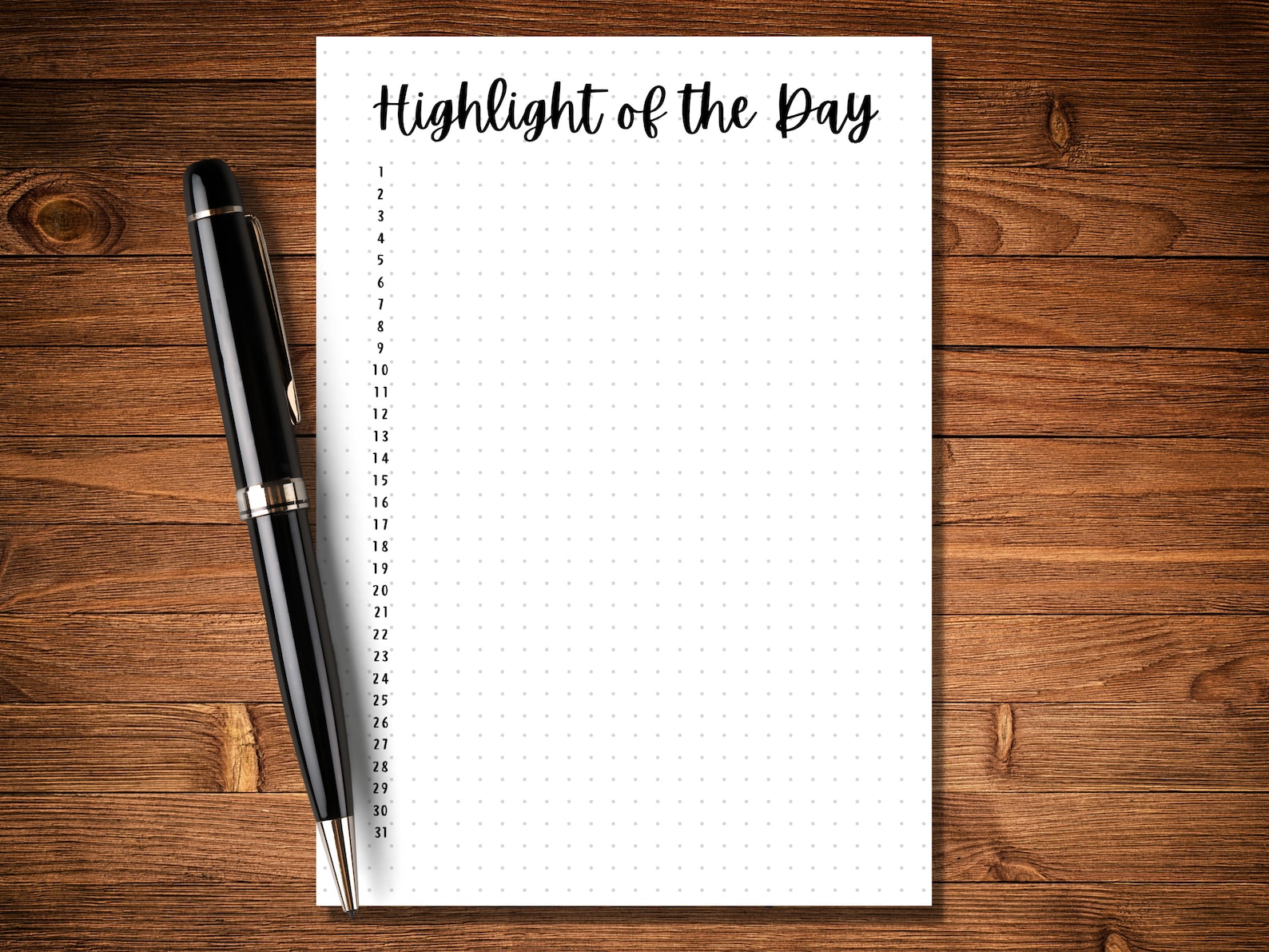 Highlight of the Day - PRINTABLE Journal Page - Memory Tracker - Daily ...