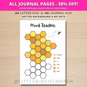 Honeycomb Mood Tracker - PRINTABLE Journal Page - Planner Page ...