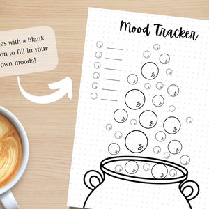 Cauldron Mood Tracker - PRINTABLE Journal Page - Planner Page - Daily ...