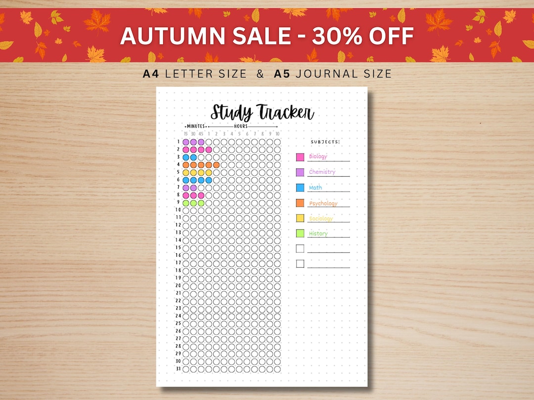Study Tracker PRINTABLE Journal Page Student Journal Student Planner ...