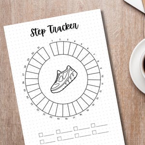 Step Tracker Monthly - PRINTABLE Journal Page - Planner Page - Fitness ...
