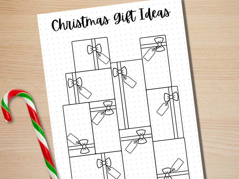 Christmas Gift List - Christmas Journal Page - Printable Journal Page ...